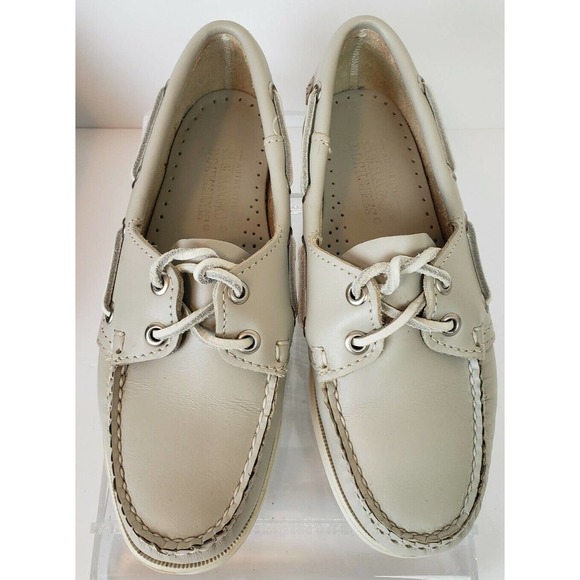 Sebago | Shoes | Sebago Docksides Womens Size 55m Light Gray Taupe Boat ...